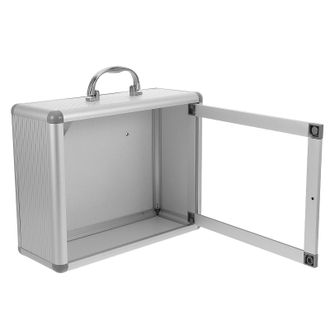 BESPORTBLE NUOBESTY Wandmedikamentenschrank Klein aus Metall und Acryl Wandmontierter Medikamentenkasten f&uuml;r Notfallaufbewahrung im Bad und B&uuml;ro Kompakte Medikam