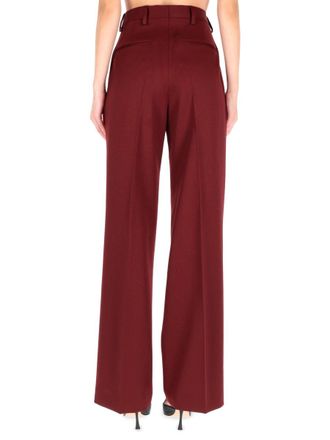 Dries Van Noten Wool Trousers - Bordeaux