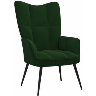 Les Tendances Fauteuil bergère Vert foncé Velours