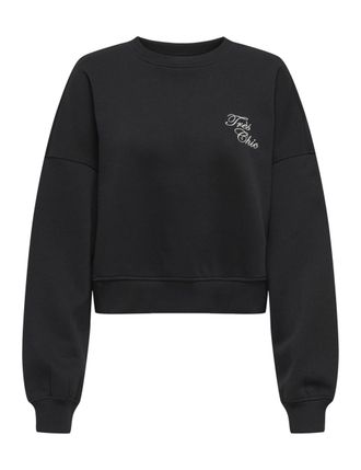 Only Damen Onlkiara L/S O-Neck Pearl SWT, Black, L