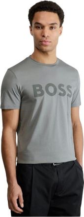 HUGO BOSS Homme, Tops, Gris, Taille: M T-shirt &agrave; logo imprim&eacute;