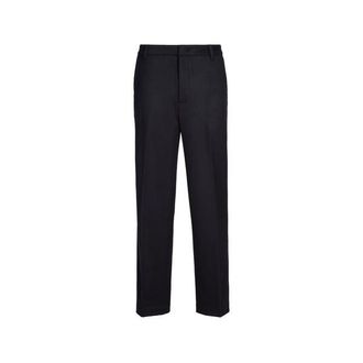 Emporio Armani Pantalon droit en laine et cachemire mélangés