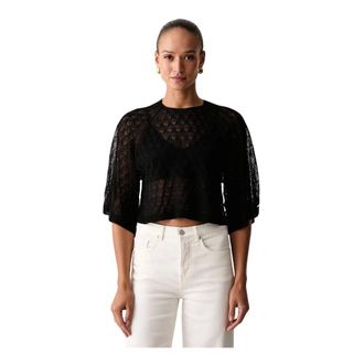 Twinset Blouse courte en maille - Femme - Blouses et Chemises - Noir - Taille: 40 FR