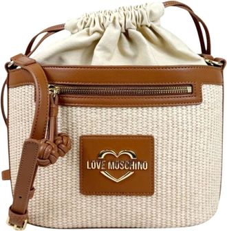 Love Moschino Femme, Sacs, Beige, Taille: ONE Size Sac bandouli&egrave;re tress&eacute;
