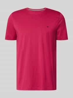 Fynch-Hatton T-Shirt mit Rundhalsausschnitt und Label-Stitching