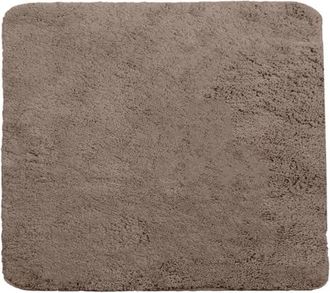 Brandsseller Tapis de bain 50x50 cm Tapis de salle de bain Paillasson de salle de bain carr&eacute; Chenille antid&eacute;rapant absorbant lavable en machine - Taupe