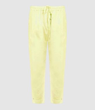 Xirena Pantalon Draper Coton Jaune