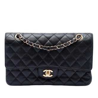 Chanel Pre-owned Gesteppte Caviar Leder Double Flap Umh&auml;ngetasche - - Pre-owned - Damen - Schwarzk - ONE SIZE