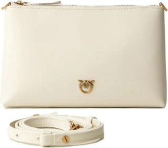 Pinko Pinko Hobo Bags - Rectangular Calfskin Shoulder Bag - Gr. unisize - in Weiß - für Damen