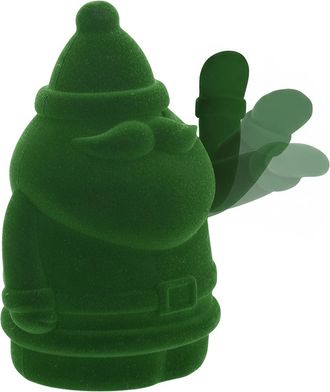 KASANOVA Weihnachtsmann Samt Gr&uuml;n beweglicher Arm