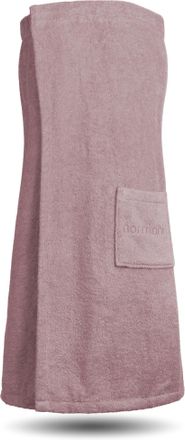 Normani Saunakilt Saunatuch für Damen 100% Bio Baumwolle mit praktischem Schnellverschluss Oeko-Tex 100 Farbe Rosa
