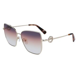 Longchamp Goldene Metall-Sonnenbrille
