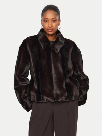 Bardot Bardot Pelzmantel Sylvie 59474JB2 Schwarz Regular Fit