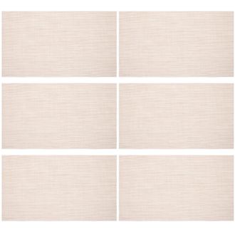 DOITOOL 6 St&uuml;ck PVC Tischsets rutschfeste Hitzebest&auml;ndige Rechteckige Platzmatten f&uuml;r Esstisch Waschbare Tischmatten Schutz vor Kratzern und Flecken f&uuml;r Zuhau