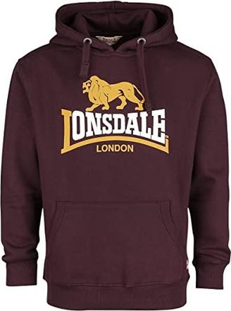Lonsdale London Thurning Homme Sweat-Shirt à Capuche Bordeaux XXL