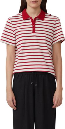 s.Oliver Verk&uuml;rztes Poloshirt aus Baumwollpiqu&eacute;