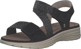 Rieker Femme V8574 Sandales compensées, Noir, 38 EU