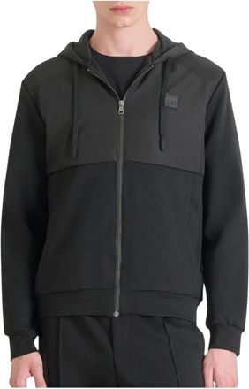 Antony Morato Homme, Sweatshirts et sweats &agrave; capuche, Noir, Taille: M Sweat zipp&eacute; Coupe R&eacute;guli&egrave;re