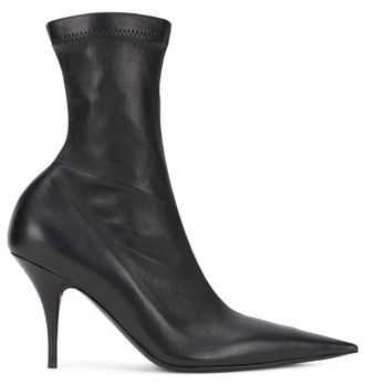 Balenciaga Womens Ankle Boots Black Goat Leather