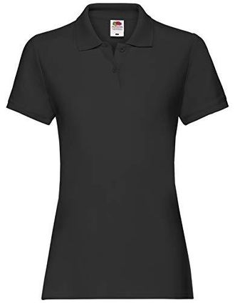 Fruit Of The Loom Polo &agrave; Manches Courtes pour Femme (XS) (Noir)