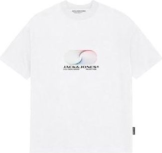 Jack & Jones T-Shirt Jcocalma SS Crew Neck FST pour Homme, Blanc &eacute;clatant., M