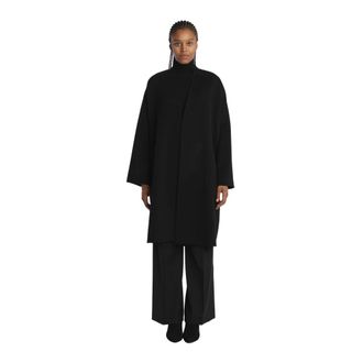 Max Mara Femme, Manteaux, Noir, Taille: 38 FR Manteau Eris sans Col