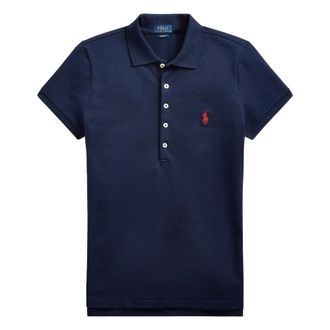 Polo Ralph Lauren Femme, Tops, Bleu, Taille: 40 FR Polo en maille stretch coupe slim