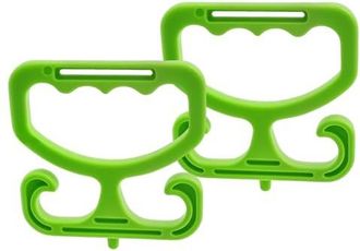 Generic Porte-sacs de courses, 2 poignées de transport pour sacs alimentaires, réutilisables, poignées antidérapantes portables jusquà 100 livres, poignée erg