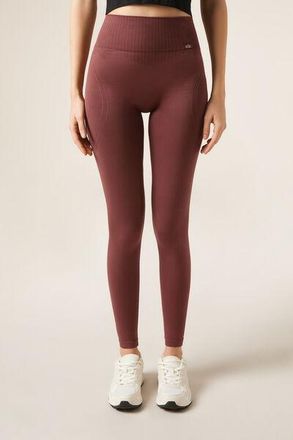 Calzedonia Doppel-scrunch-leggings Bordeaux