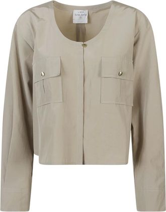 Forte_Forte Femme, Vestes, Gris, Taille: 40 FR Chemise Saharienne Chic en Taffetas