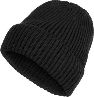 styleBREAKER M&uuml;tze Feinstrick Beanie M&uuml;tze mit Krempe