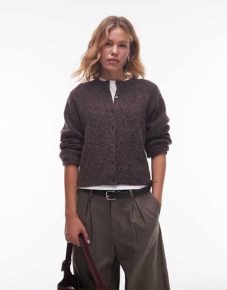 & Other Stories Gilet boutonn&eacute; en alpaga et laine - Marron