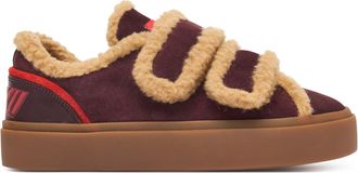 INUIKII Sneakers Inuikii Lila Shearling Low Velcro 1001.001.0561.518 Dunkelrot