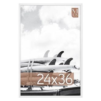 MCS Foundation Posterrahmen, 61 x 91 cm, traditionell, weiß, vertikaler und horizontaler Wandbehang, großer Bilderrahmen für Fotos, Poster und Kunstdrucke