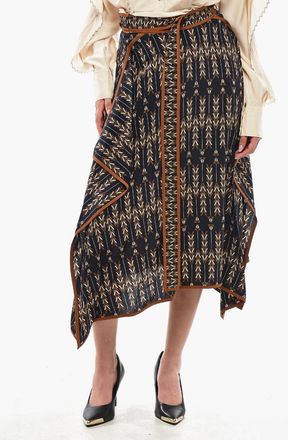 Stella McCartney Silk Skirt NORAH with Geometric Pattern and Belt Stella McCartney