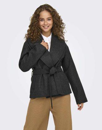 Only Augusta Kurzjacke in dunkelgrau meliert