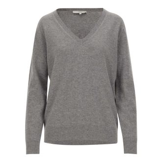 Vince Kaschmir V-Ausschnitt Pullover Grau - - Knitwear - Damen - Grau - S