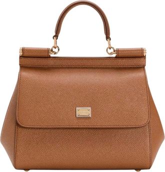 Dolce & Gabbana Femme, Sacs, Brun, Taille: ONE Size Petit sac &agrave; main Sicily