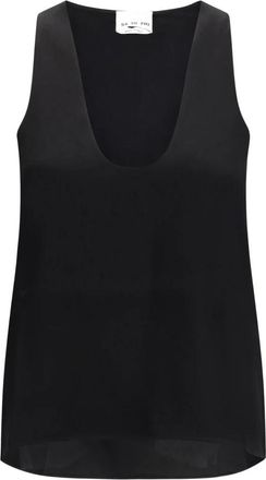 SA SU PHI Tanktop aus Double-Satin - - Tops - Damen - Schwarzk - XL