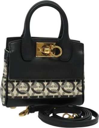 Ferragamo Pre-owned Cuir sacs-main - Femme - Pre-owned - Noir - Taille: ONE Size