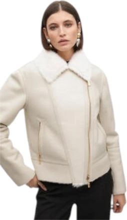 Lola Casademunt Femme, Vestes, Beige, Taille: 44 FR Biker Double-Face Jacket