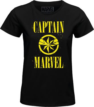 MARVEL Damen Womavlsts012 T-Shirt, Schwarz, X-Large