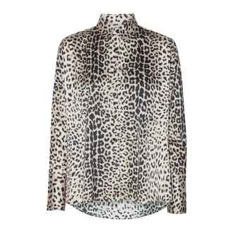 Karmamia Leopardenmuster Oversized Boyfriend Hemd - - Blouses & Shirts - Damen - Braun - S