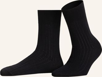 Wolford Socken Luxury Cotton Rib schwarz