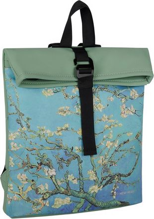New Rebels Mart Art Los Angeles Sun Flower Rolltop Rucksack Mini Rucksack Unisex Erwachsene, Minzgr&uuml;n/Blau, 27x8x33cm, Casual
