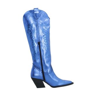 Yellow Femme, Chaussures, Bleu, Taille: 40 EU Western Style Cowboy Bottes