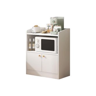 Generic Kleines Sideboard, freistehender Schrank aus Holzwerkstoff mit offenen Ablagef&auml;chern und abgerundeten Ecken, geeignet for K&uuml;chen und Eingangsbereiche