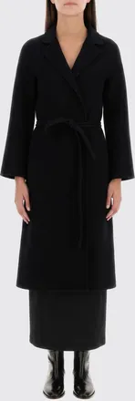 Jil Sander Langer Wollmantel von mit G&uuml;rtel und &uuml;berschnittenen Schultern