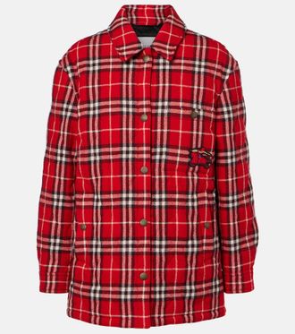Burberry Veste matelass&eacute;e Burberry Check en laine