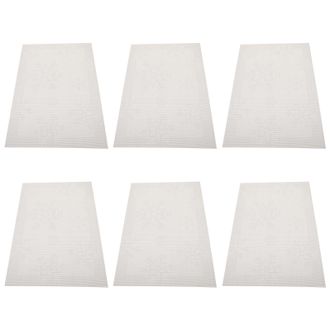 Valiclud 6 St&uuml;ck Weihnachts Tischsets PVC Schneeflocken Hitzebest&auml;ndig rutschfest Silberfarbene Platzsets f&uuml;r Esszimmer Partydeko und Festtagsdekoration